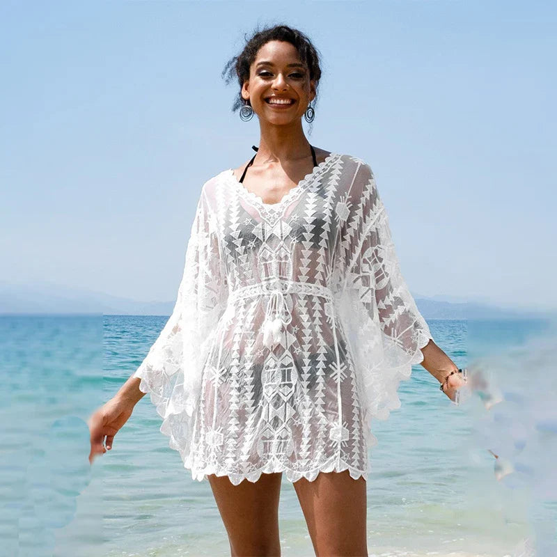 Transparent Lace Beach Cover-Up – Velenix
